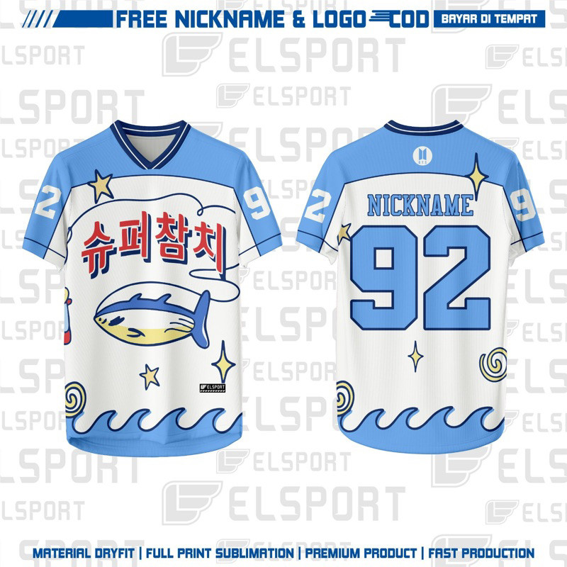 Jersey Korea BTS Skool Army Free Nickname | Shopee Malaysia