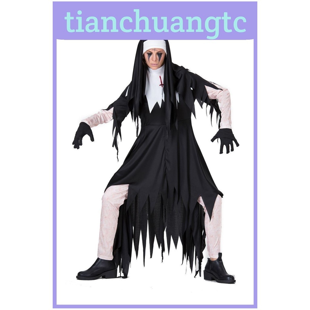 Nun Inspired Valak Dress For Women Halloween Costume Spooky Details ...