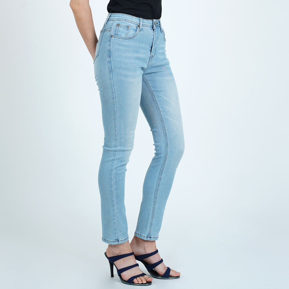 Nicole High Rise Regular Fit with Washing Effect Stretchable Denim ...