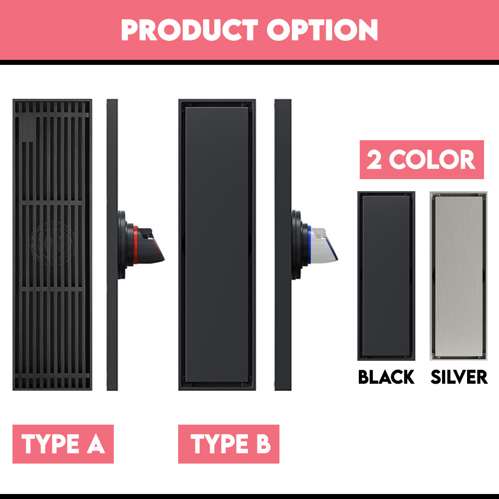 Encora 20/30CM Rectangular Floor Trap Anti Pest Bathroom Floor Grating ...