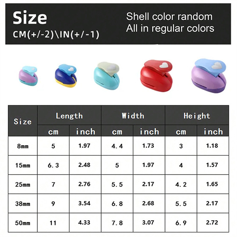 (JMBX)Use Heart Punch 9/16/25mm To Make Creative DIY Handicrafts - Very ...