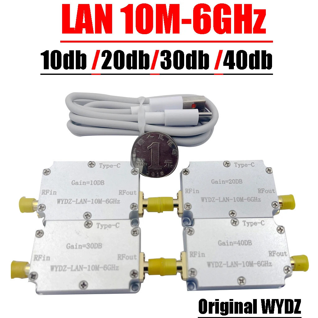 10MHZ-6GHz LNA High Flatness Receiver Amplifier 10DB 20DB 30DB 40DB RF Drive Drone Image ...