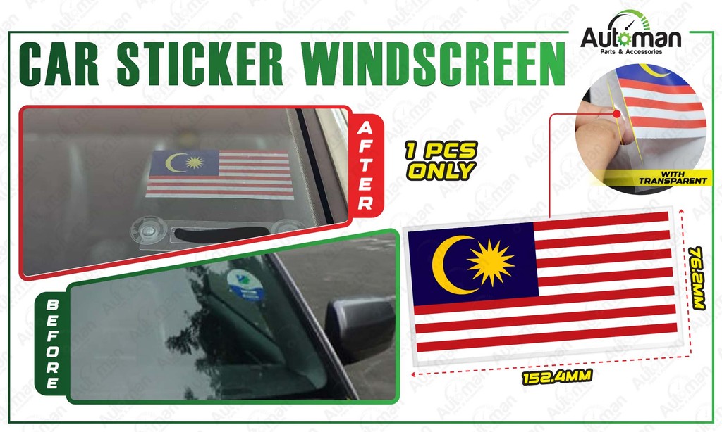 Roadtax Style Negeri Flag Sticker Universal Myvi Bezza Saga Persona ...