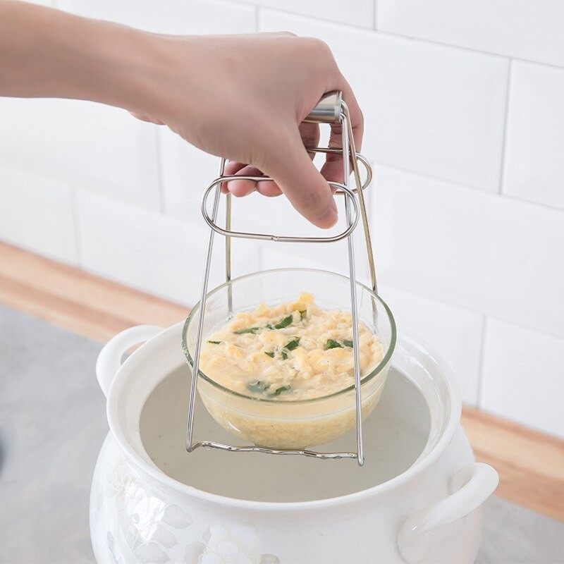 KAUKAU Kitchen Folding Hot Plate Bowls Clamp Holder Hot Dish Plate Clip ...