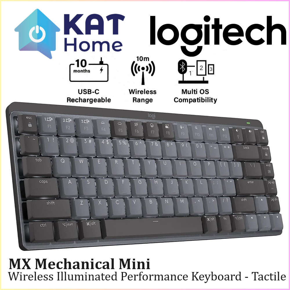 LOGITECH MX MECHANICAL MINI WIRELESS ILLUMINATED PERFORMANCE KEYBOARD ...