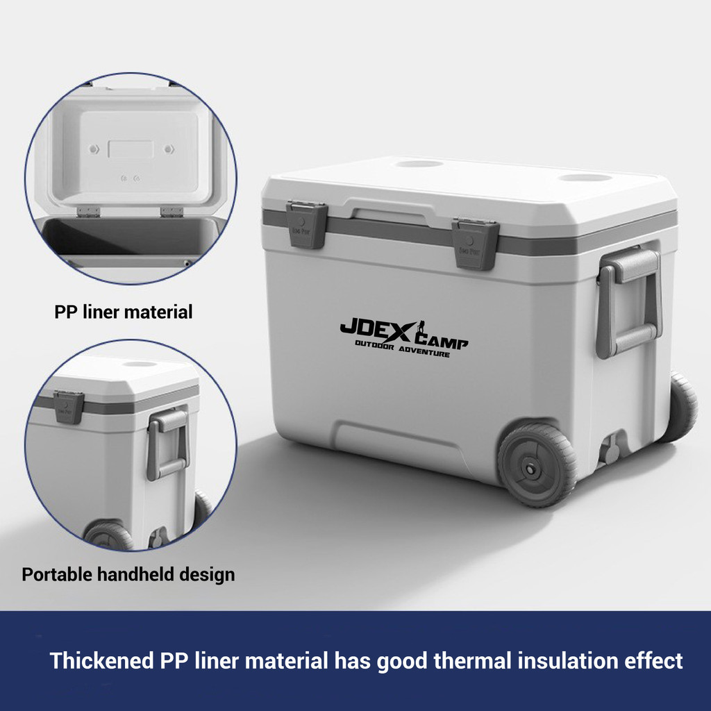 JDEX 45L/22L/10L 6L ICE COOLER BOX WITH WHEEL/Camping Heavy duty ...
