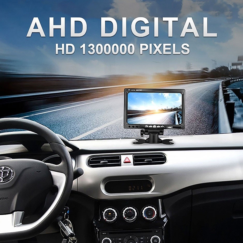 AHD 7 Inch Vehicle Monitor Truck Starlight Night Vision Camera IPS ...