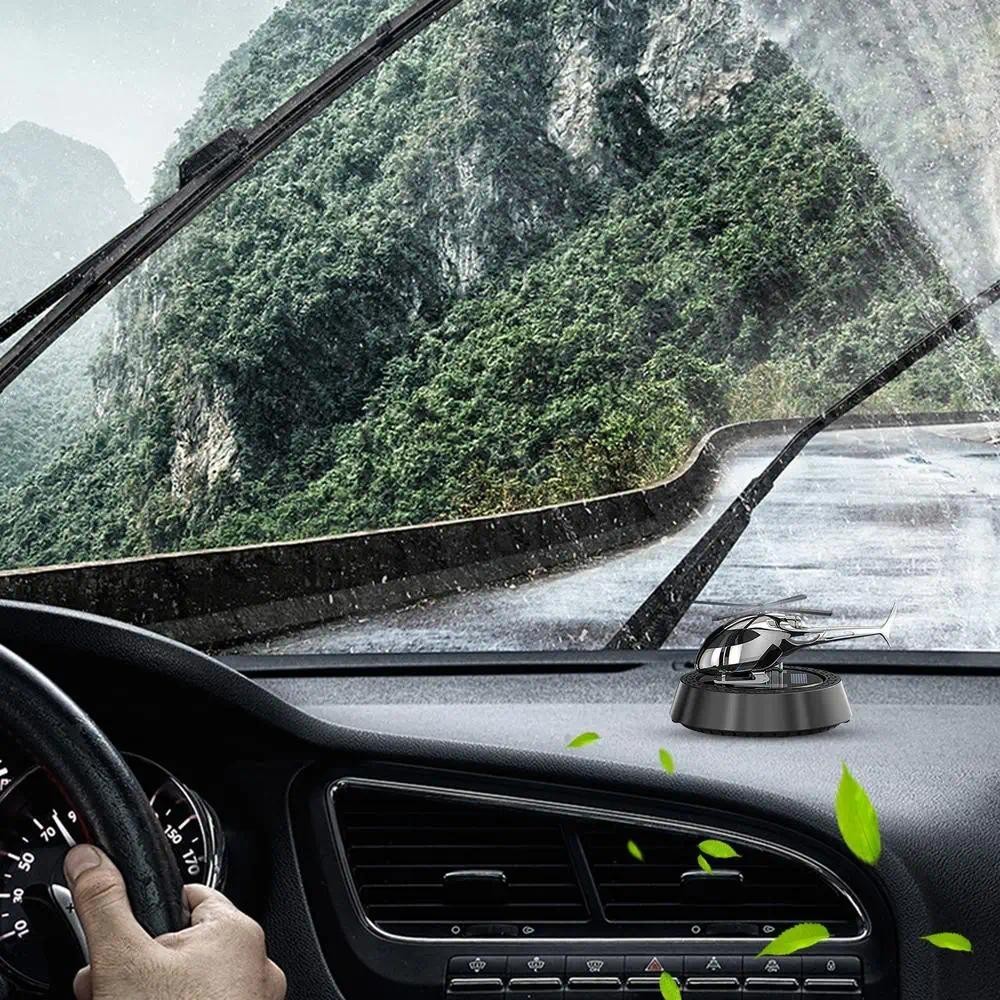 Solar Car Aromatherapy Diffuser Solar-Powered Aircraft Air Freshener ...