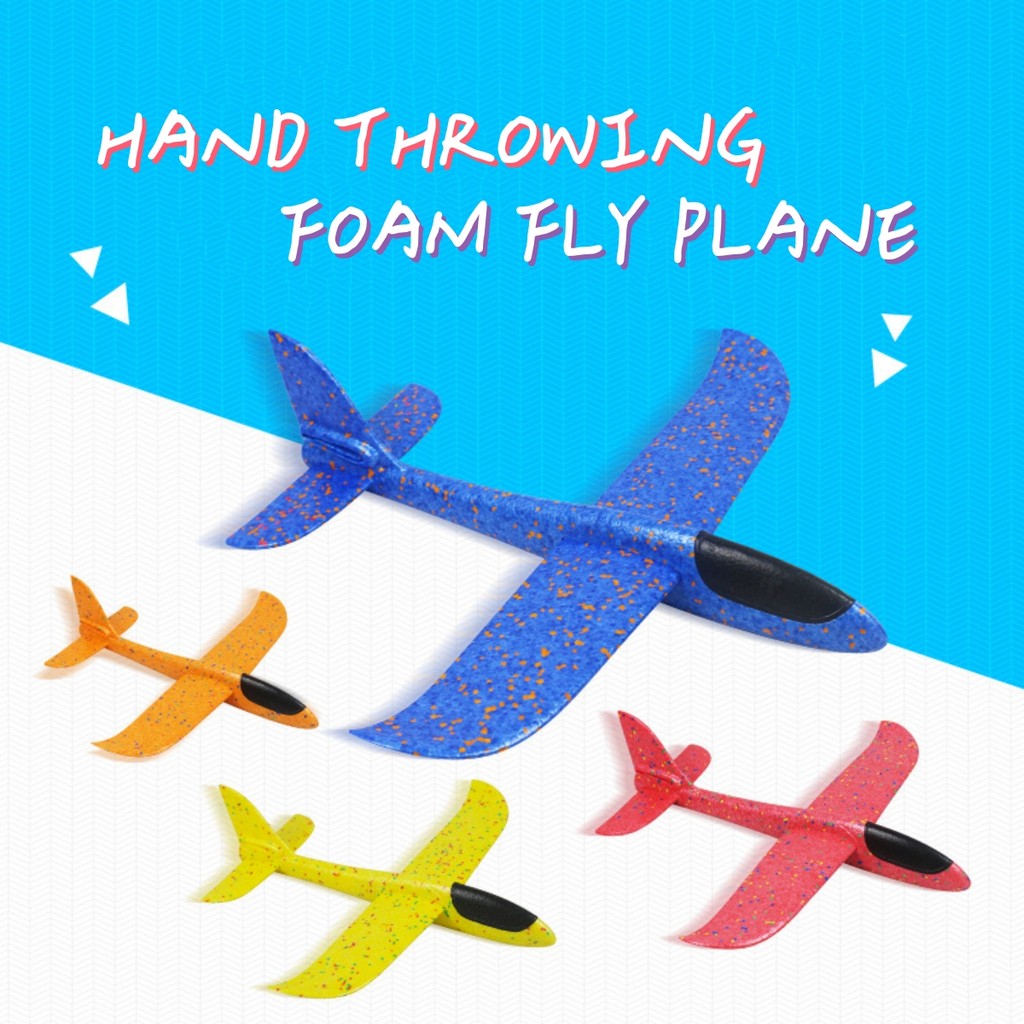 Hand Throwing Aeroplane Flying Foam Flight Toys Children Fly Plane Fun ...