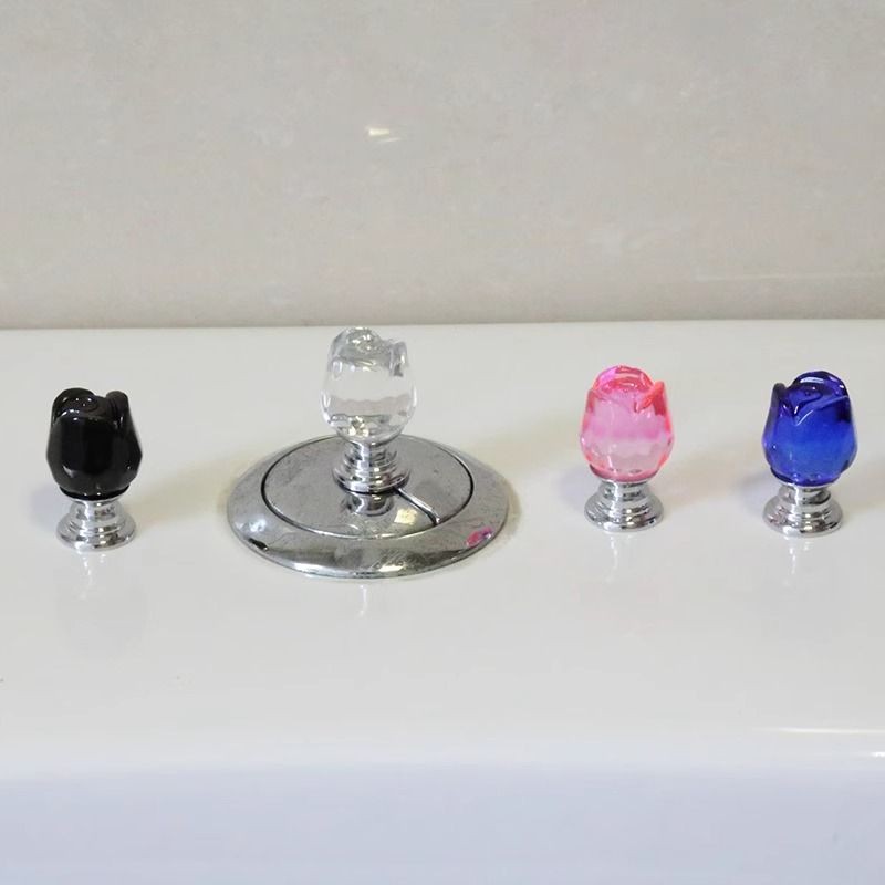 Crystal Rose Toilet Press Long Nail Manicure Shop Bathroom Water Tank ...