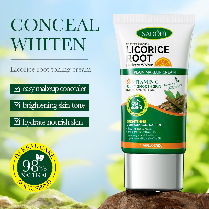 ROREC SADOER Licorice Root Hydrate Whiten Toning Cream Vitamin C Silky Smooth Skin Botanical ...