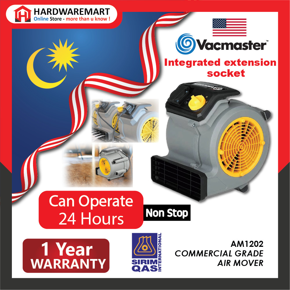 [SIRIM] VACMASTER AM1202 Commercial Floor Blower 124W Air Mover Mini ...