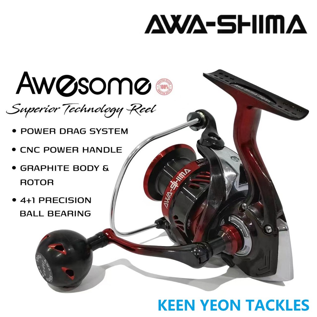 AWA-SHIMA AWESOME FISHING REEL (SPINNING) | Shopee Malaysia