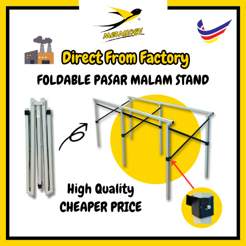 Metallogy 25MM Kaki Meja Lipat Pasar Malam/Meja Lipat Niaga/ Night ...