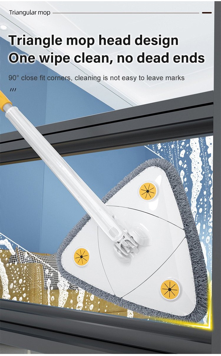 Multifunctional Self-Squeeze Dry & Wet Triangular mop (free hand wash ...