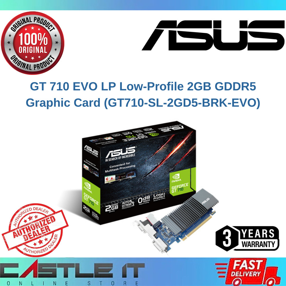 Asus GT 710 EVO LP Low-Profile 2GB GDDR5 Graphic Card GPU (GT710-SL ...