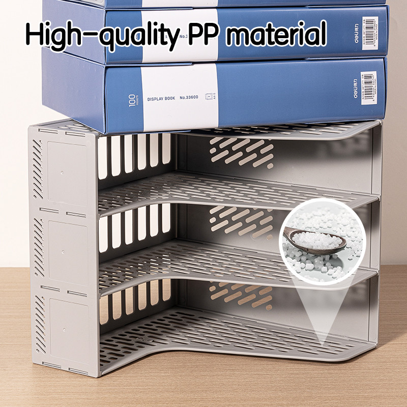 Deli Desktop File Organizer Rack Folder Compartment Document Storage ...