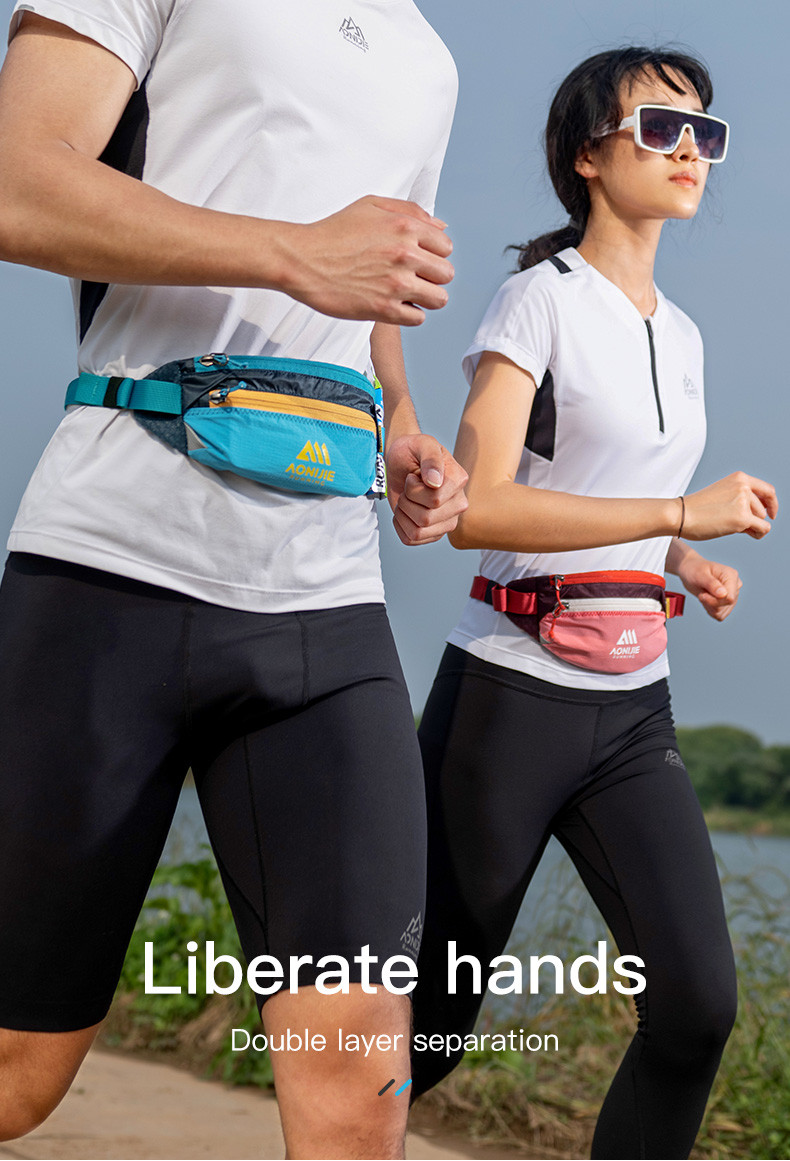 AONIJIE W8133 Running Belt Fanny Pack Moisture Wicking Waist Storage Belt for Race Marathon ...