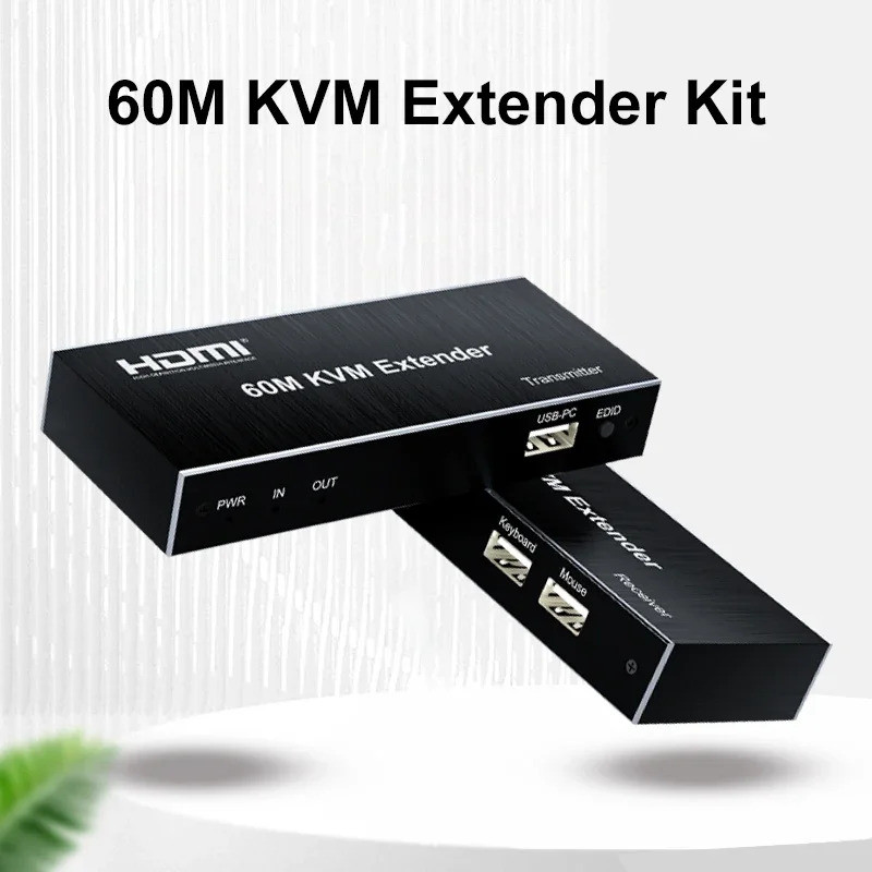 60M HDMI KVM Extender Over Cat5e Cat6 Cable HDMI Ethernet Extender ...