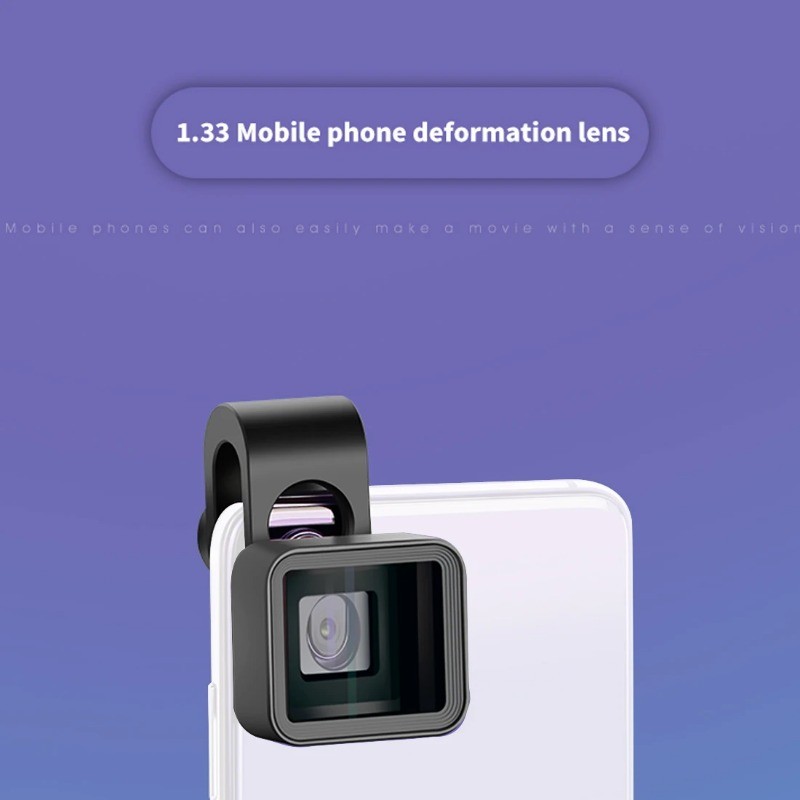 Phone Anamorphic Lens 1.33X 1.55X Wide-Angle SmartPhone Lens For iPhone ...
