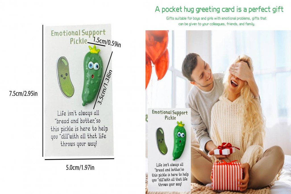 ZH_ Unique Warmth Card Pocket Hug Token Pocket Hug Greeting Card with ...