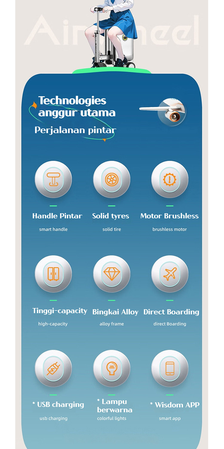 [Melaka ready stock] Airwheel SE3S 7kg SmartRiding Case Scooter/Beg ...