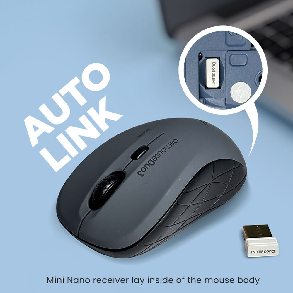 Alcatroz AirMouse Duo 3 Bluetooth + Wireless 2.4G 1600 CPI Silent Mouse ...