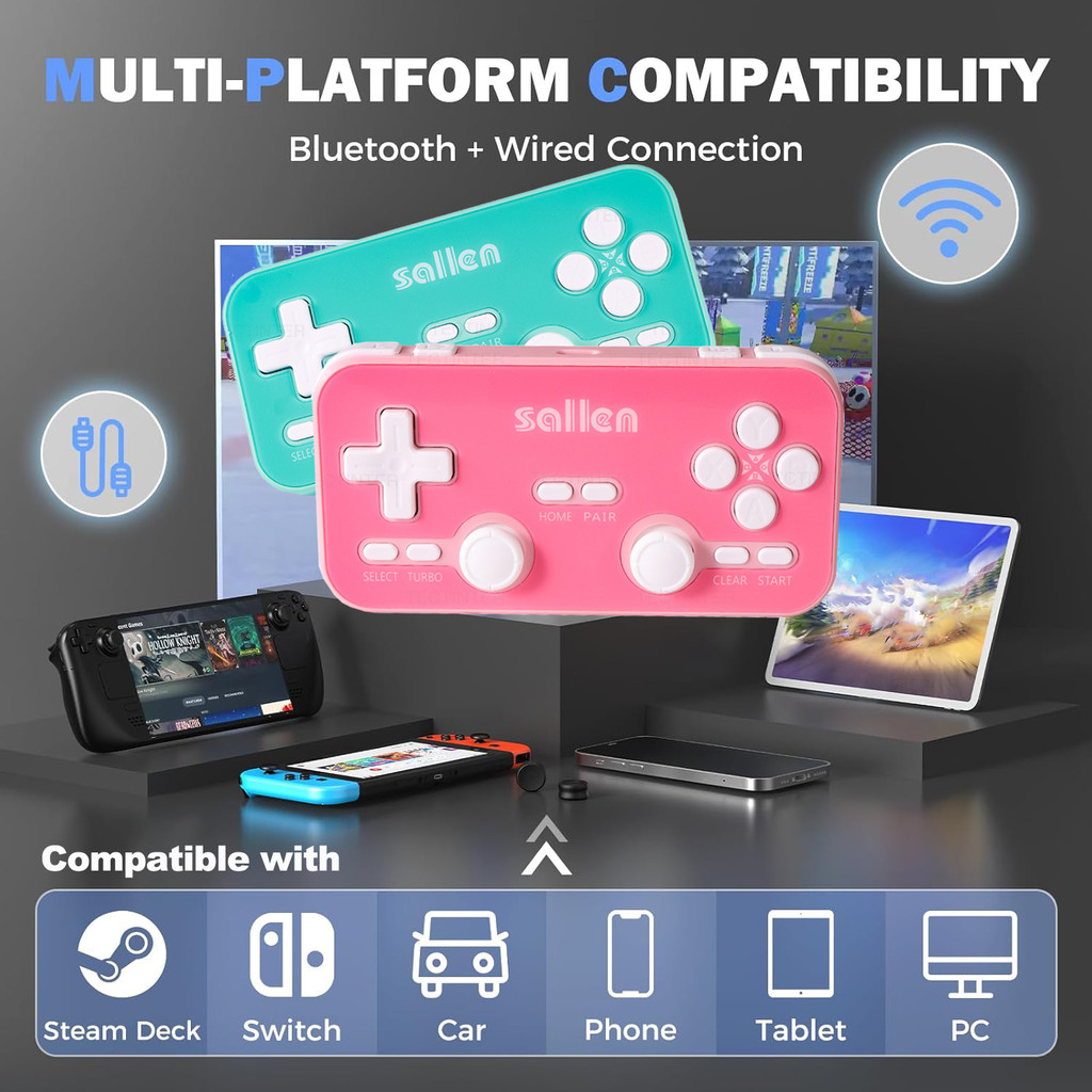 Q103 2.4G Wireless Gamepads For Nintendo Switch/2 Handheld Controller For Android/IOS/WIN 10/PS3 ...