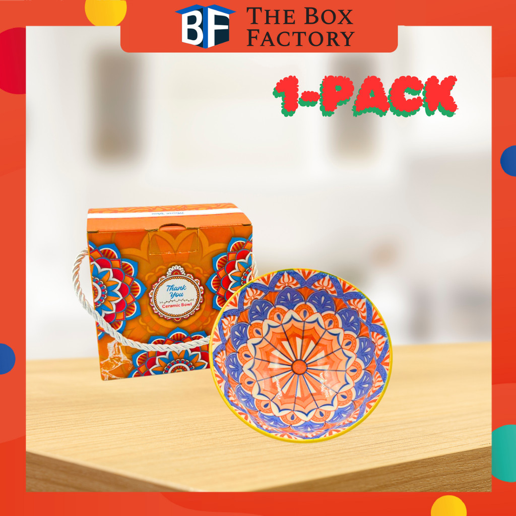 TBF 1 Set Bohemian Rice Bowl Ceramic Bowl Mangkuk Keramik Soup Bowl ...