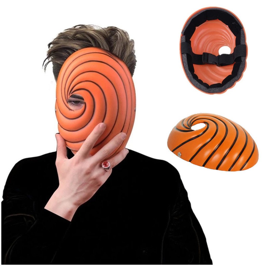 (SOLID HARD MASK) EW Cosplay Naruto Uchiha Tobi Obito Mask Spiral Mask ...