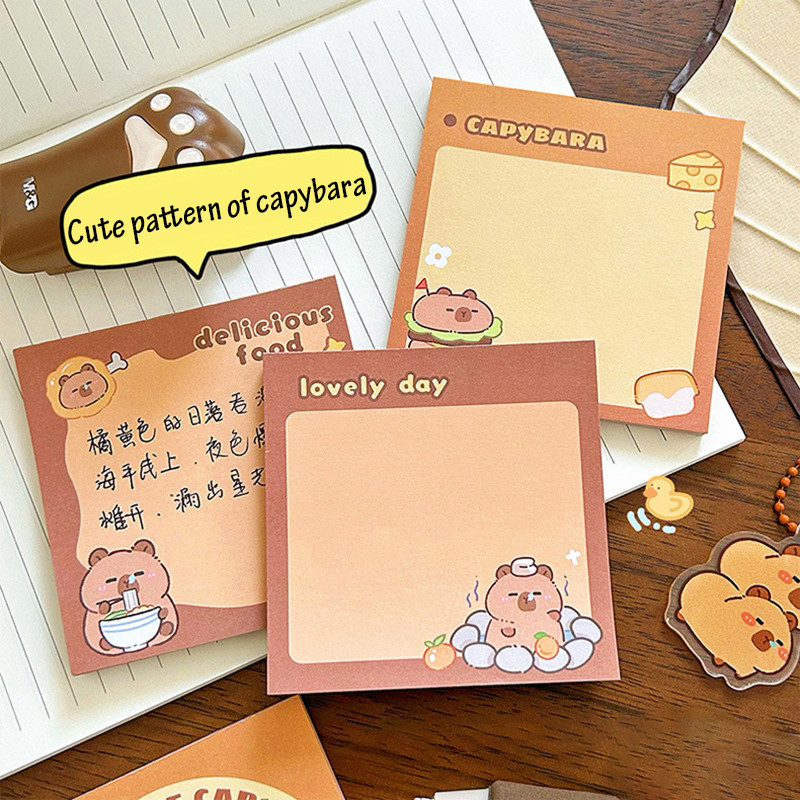 Capybara Note Paper Cute Cartoon Note Stickers Kapibala Learning Label ...