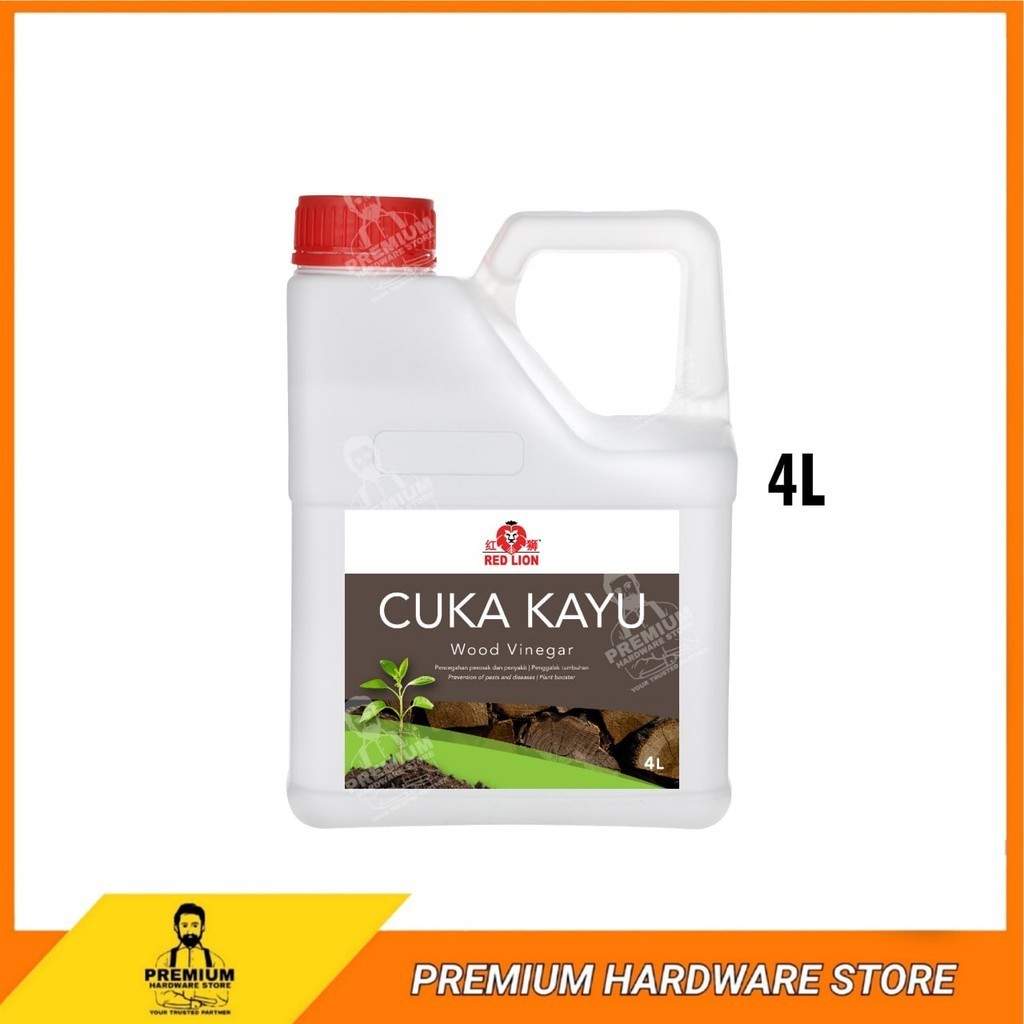 RED LION Cuka Kayu 4 Liter Wood Vinegar Plant Booster Diseases ...