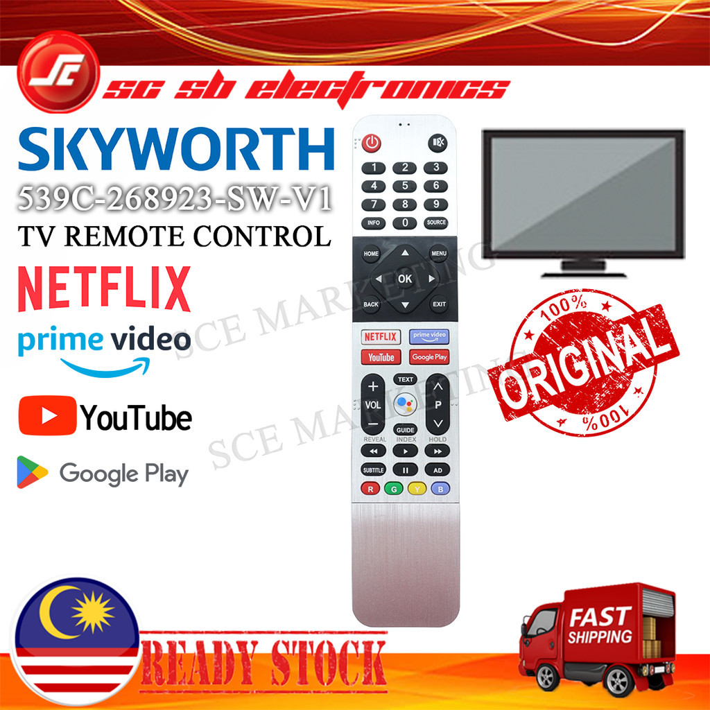 ORIGINAL SKYWORTH ANDROID SMART TV LED REMOTE CONTROL REPLACEMENT ...