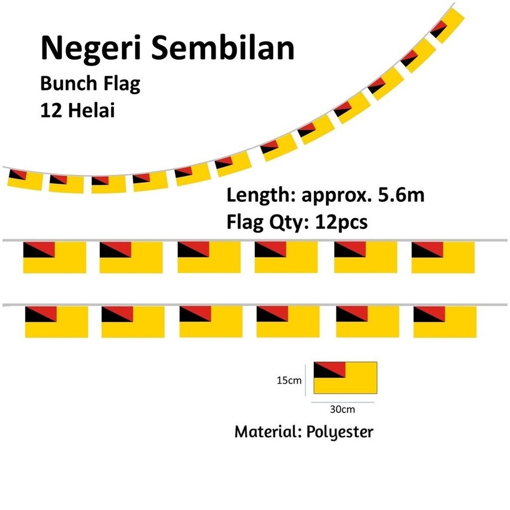 Malaysia Bunch Flag All States Bunch Flag Bendera Kecil Malaysia ...