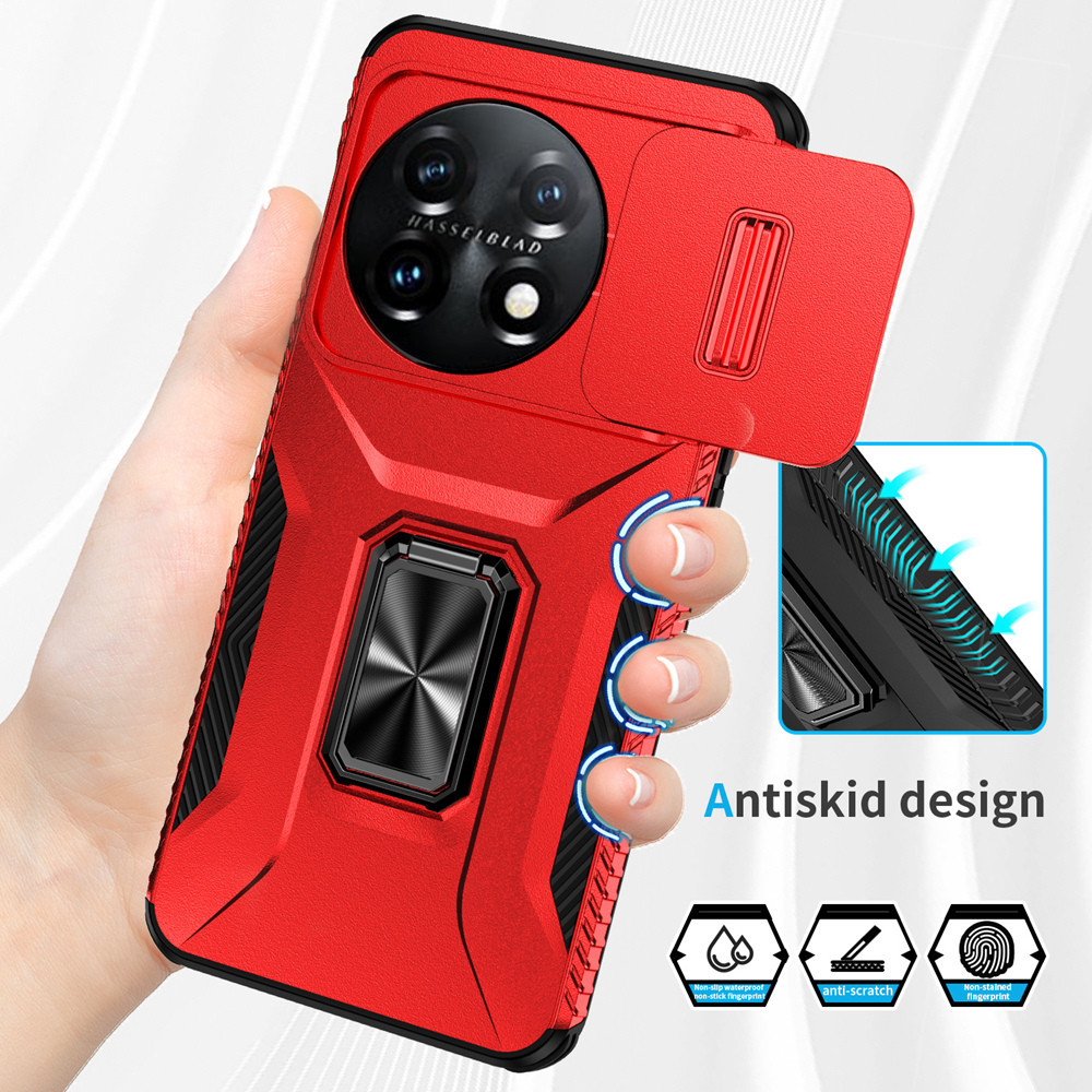 KEYSION Shockproof Case for OnePlus 11 5G Slide Push Pull Camera Lens ...