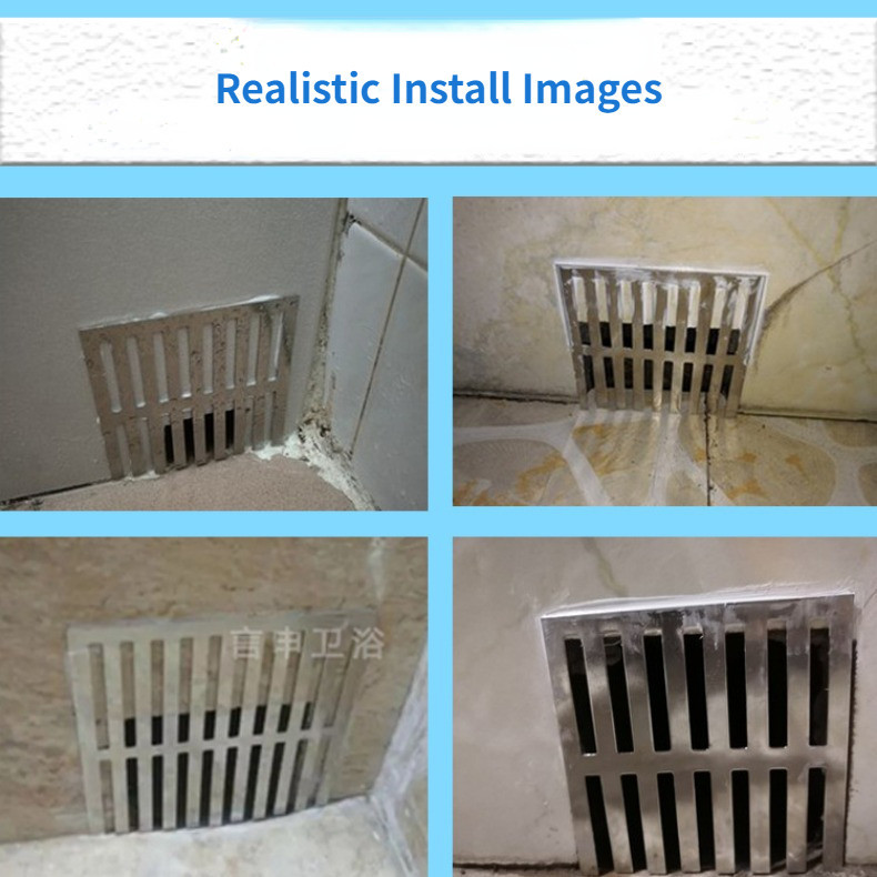 Stainless Steel Side Drain Plate Floor Drain Cover Opening Edge Panel ...