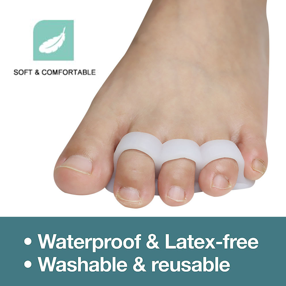 2/4Pcs Hammertoe Corrector Gel Toe Straighteners with 3 Separator Loops ...