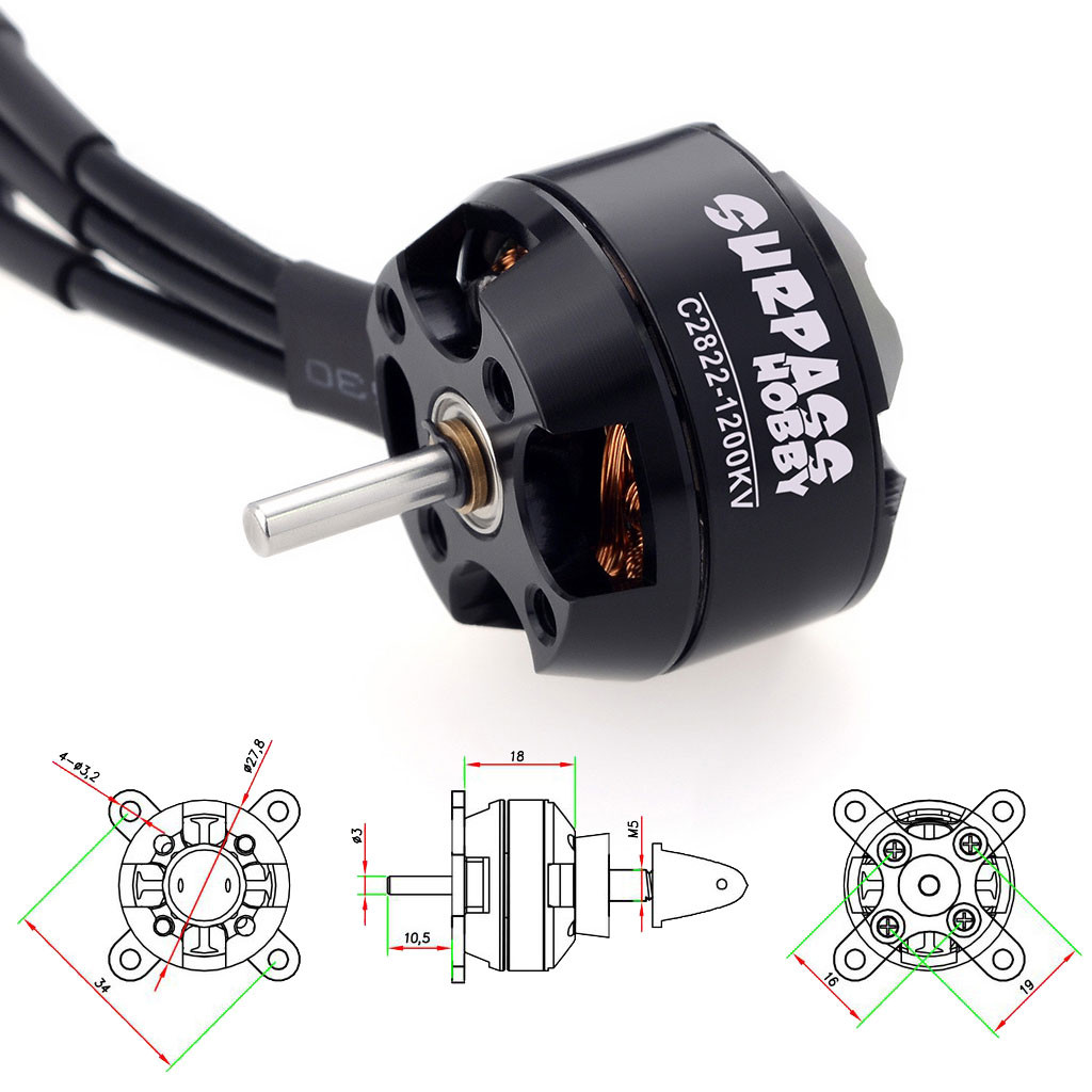SURPASS HOBBY 2822 2826 2830 2836 3536 3542 3548 5055 Brushless Motor ...