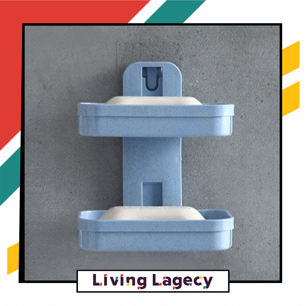 LIVING LAGECY DIY Bathroom/Kitchen Wall-Mounted Plastic Soap Holder ...