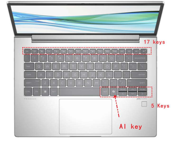 laptop Keyboard Cover Skin for HP Probook 440 445 G11 2024 /HP ...