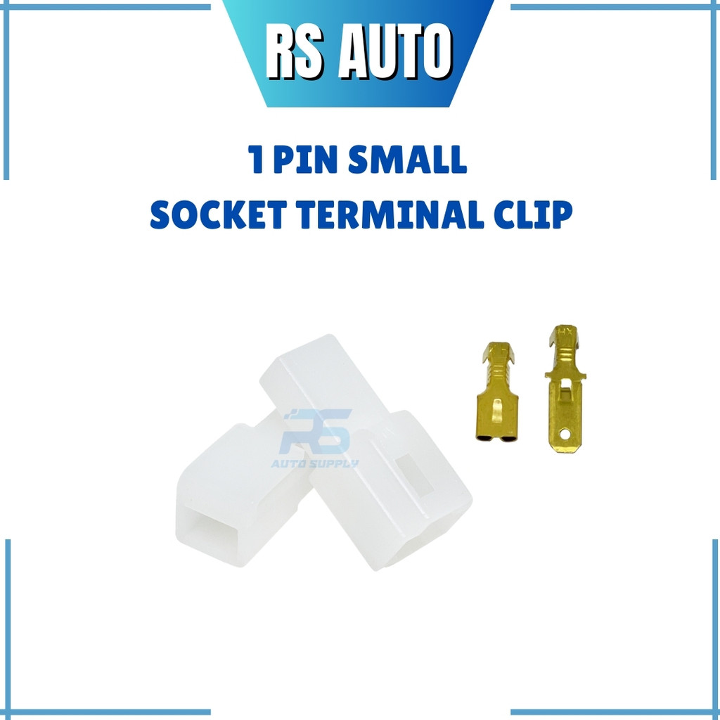 1 Set Wire Electric 1pin Kecil Socket Terminal Clip White for ...