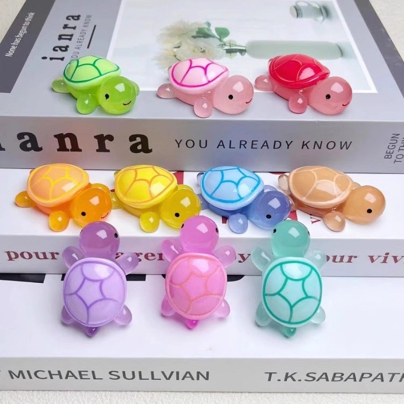 2/4Pcs Multifunctional Cartoon Luminous Turtle- Cute Mini Simulation ...