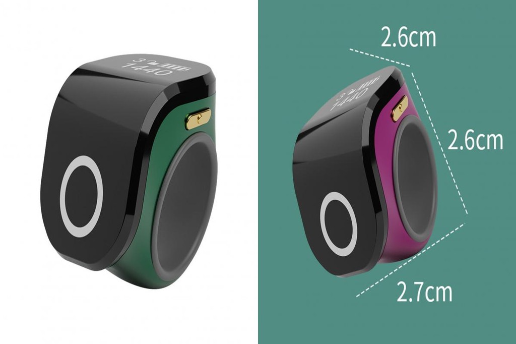 Smart Fitness Tracker Ring Double-click Screen Rotation Ring Smart Oled ...
