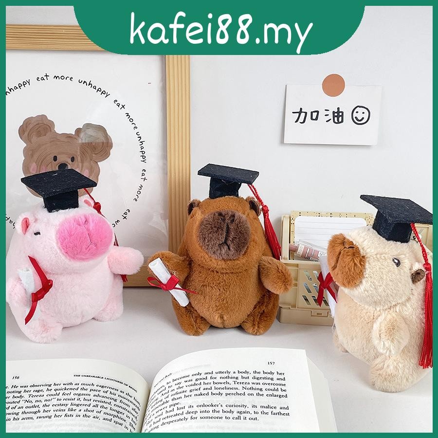 Graduation Cap Cute Capybara Stuffed Animal Bag Charm For Graduation ...