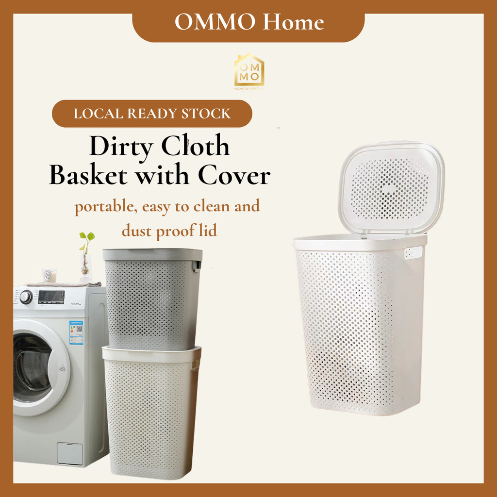 OMMO Veera Laundry Basket Cover Japanese Dirty Cloth Storage | Shopee ...