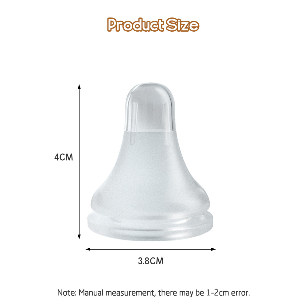 LAKOE 3.8CM Puting Botol Susu Standard Slim Neck Teat Puting Baby Silicone Frosted Pacifier ...