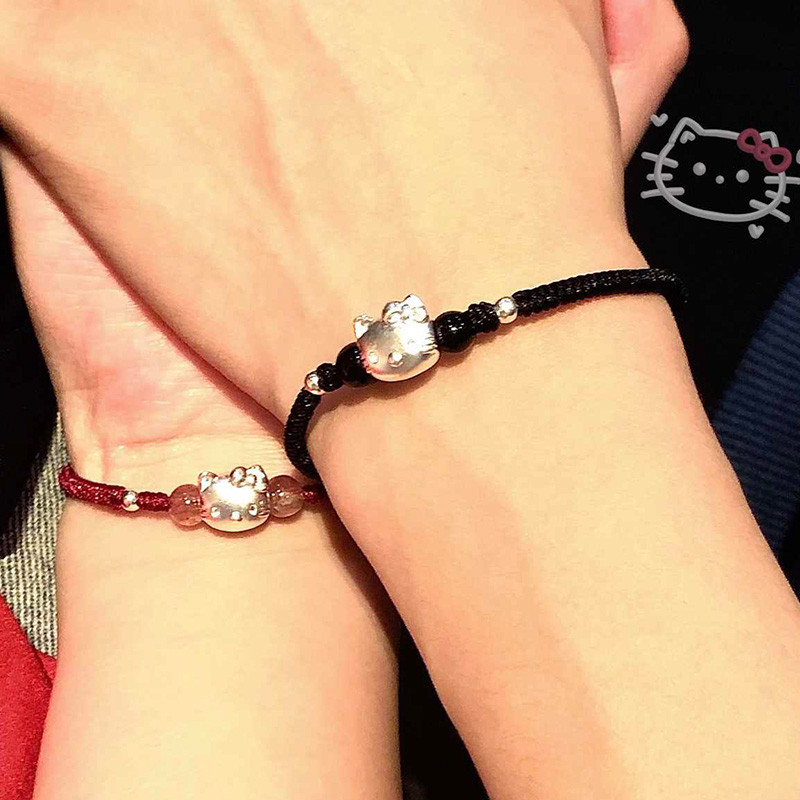 Ping An Buckle Bracelets Chinese Style Twine Bracelet Simple Retro Couple Accessories | Shopee ...