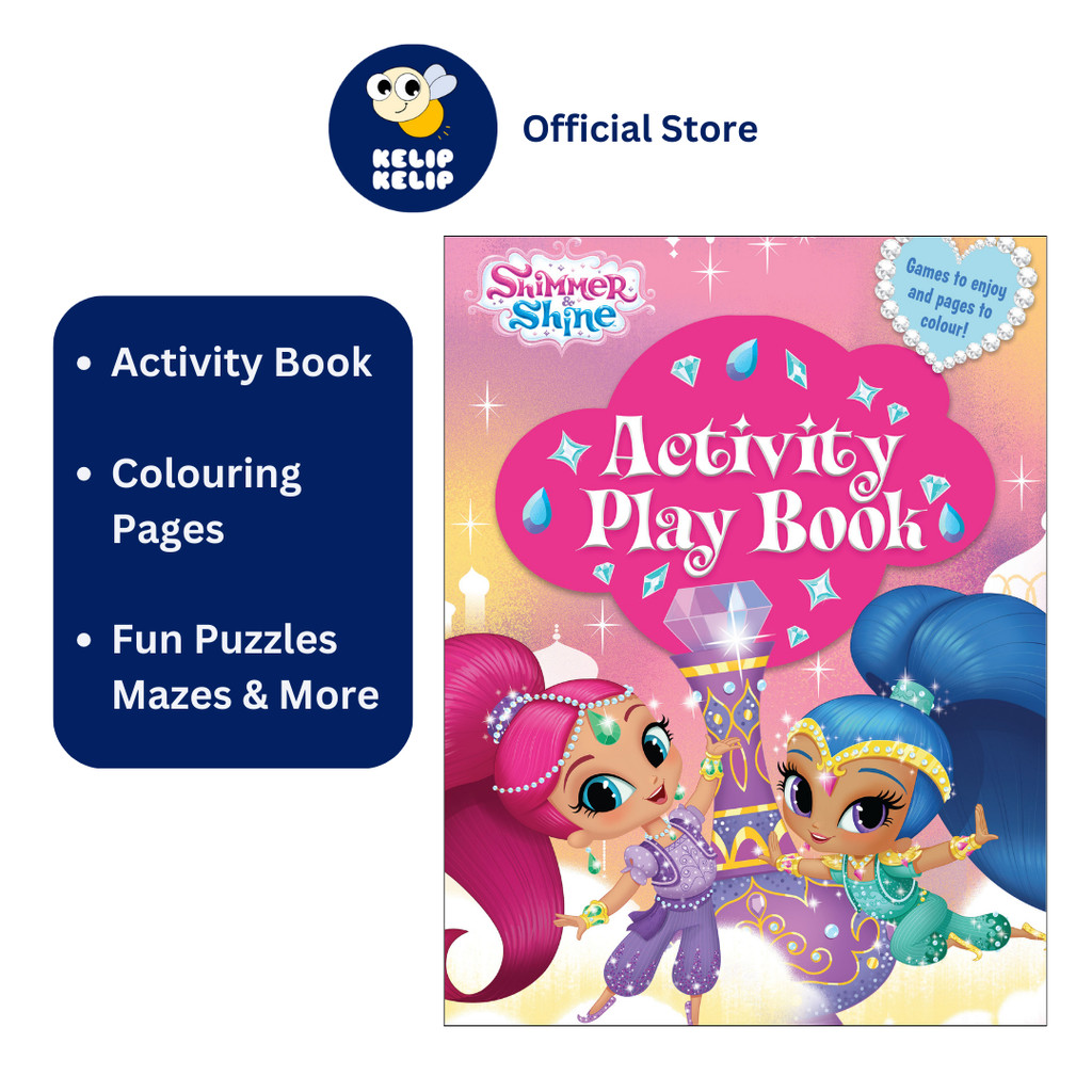 Shimmer And Shine Activity Play Book With Pages To Colour Games ...