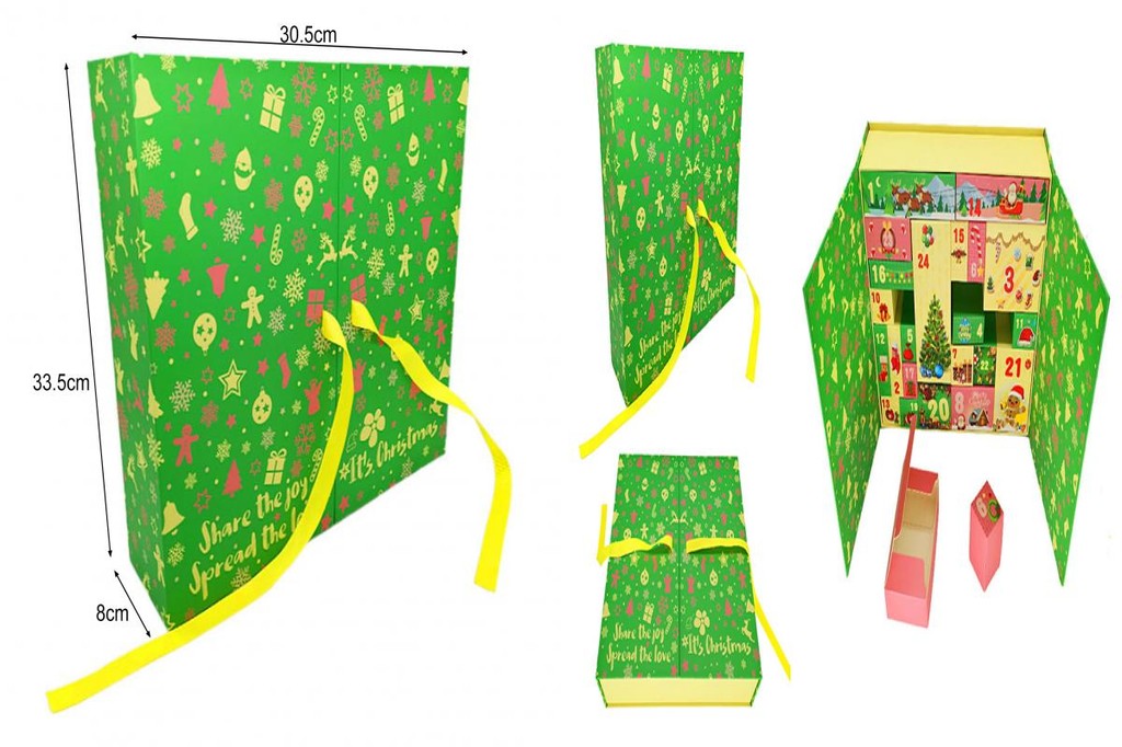 BF Advent Calendar Gift Box Set Cute Christmas Patterns Countdown Box ...