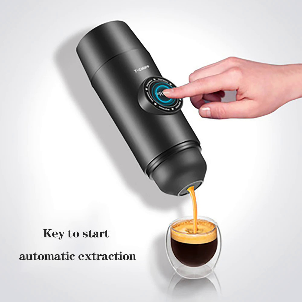 Portable Capsule Coffe Machine Rechargeable Espresso Coffee Outdoor Car ...